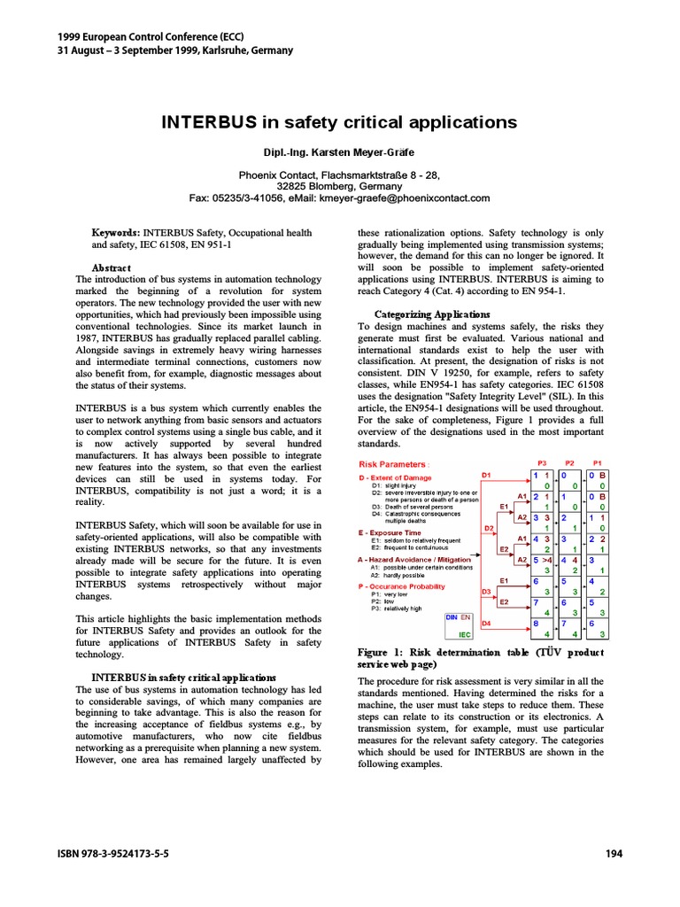 INTERBUS Safety Applications Guide | PDF | Software | Computer Data