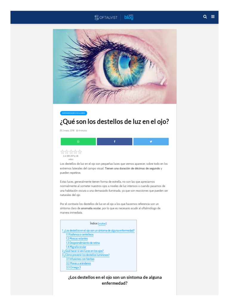 Destellos en Los Ojos | Ojo humano | Ojo
