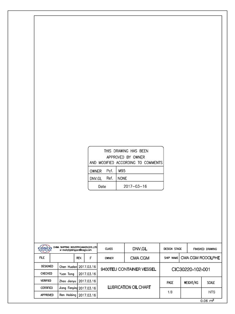Cic30220-102-001 Lubrication Oil Chart | Download Free PDF | Propulsion ...