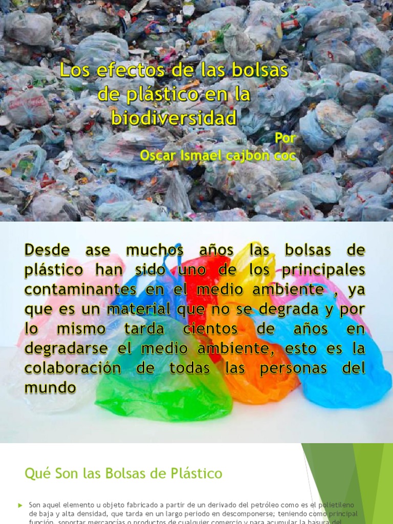 Presentación "Bolsas Plasticas" | PDF | El plastico | Contaminación