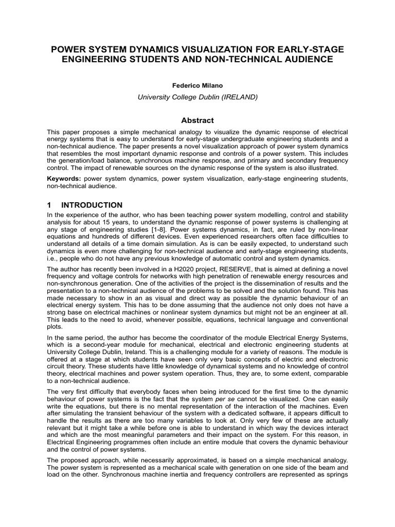 Power System Dynamics | PDF | Control Theory | Electric Power System