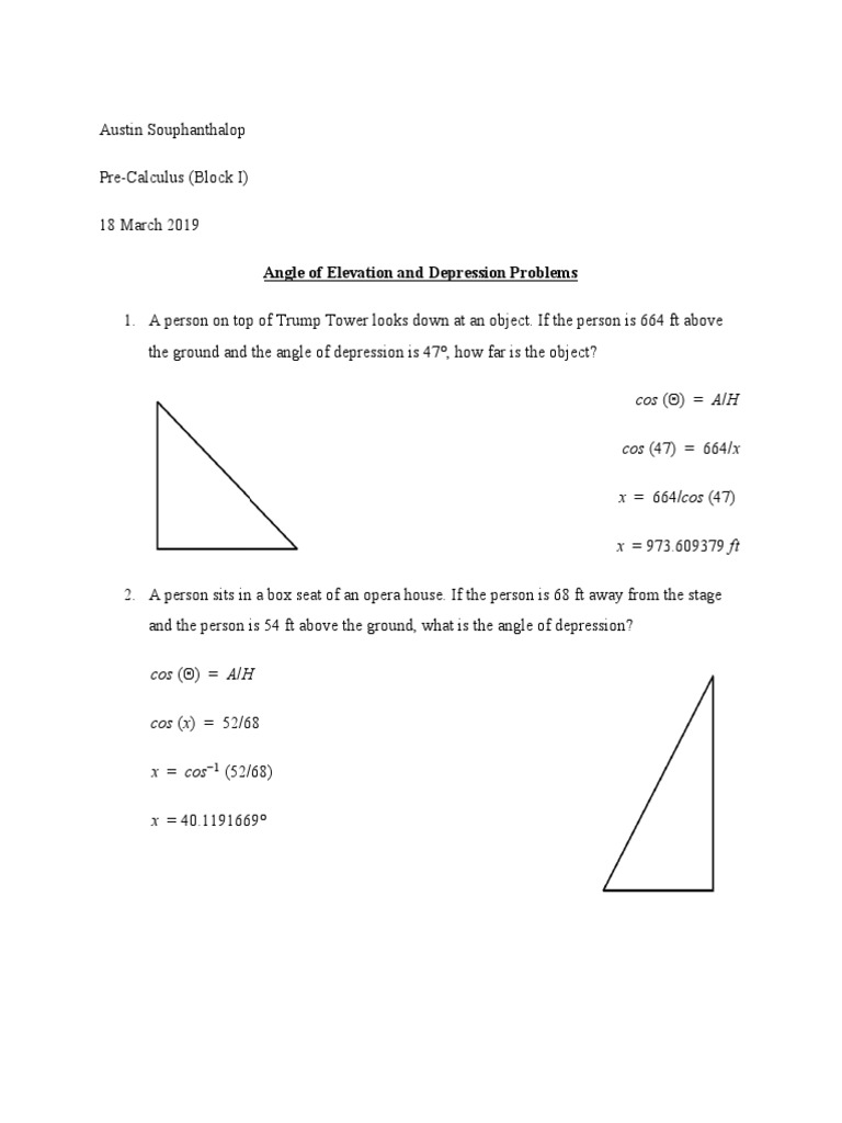 Pre Calculus Project | PDF | Triangle Geometry | Angle