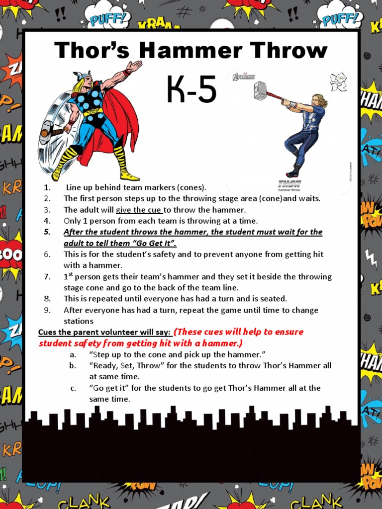 Incredible Superhero Field Day Stations Directions 1 | PDF | Bow And ...