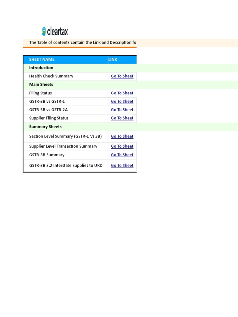 GST Healthcheck Sample Report v1 | PDF | Value Added Tax | Government ...