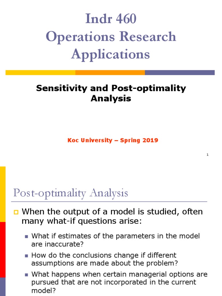 3 Sensitivity Analysis PDF | PDF | Sensitivity Analysis | Mathematical Optimization