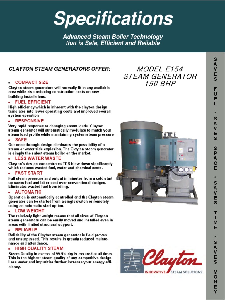 Advanced Steam Boiler Technology Specifications | PDF | Boiler | Steam