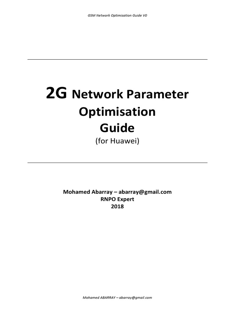 2G Network Parameter Optimisation Guide V0 | PDF | General Packet Radio Service | Gsm