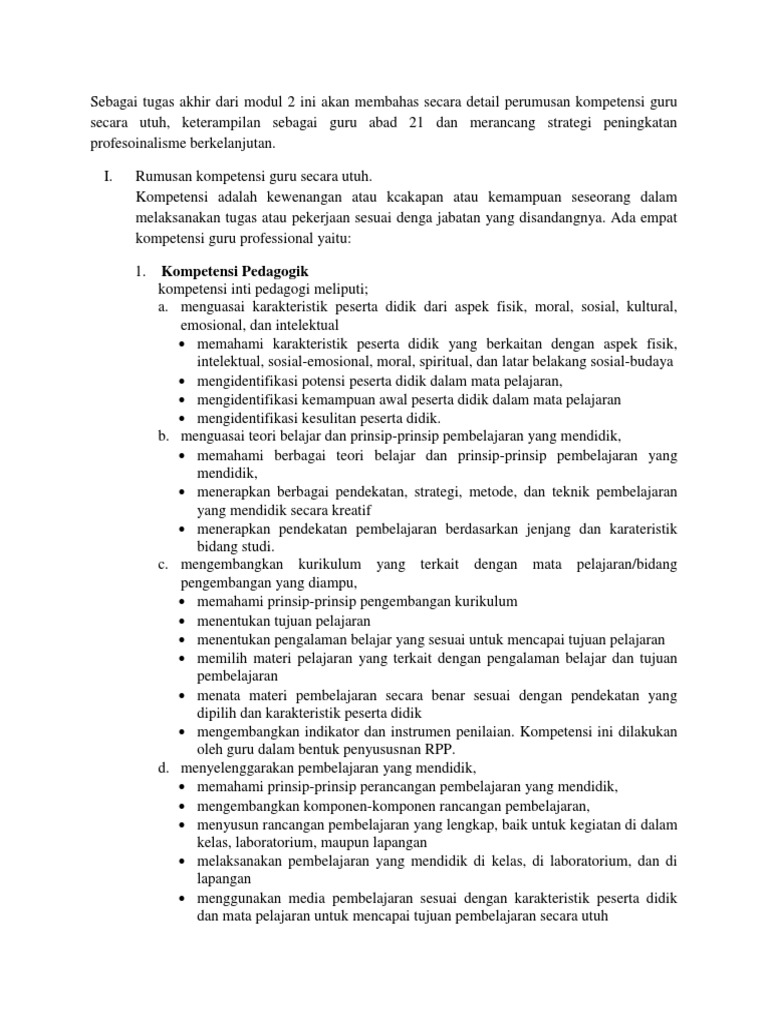 Tugas Akhir Modul 2 PPG | PDF