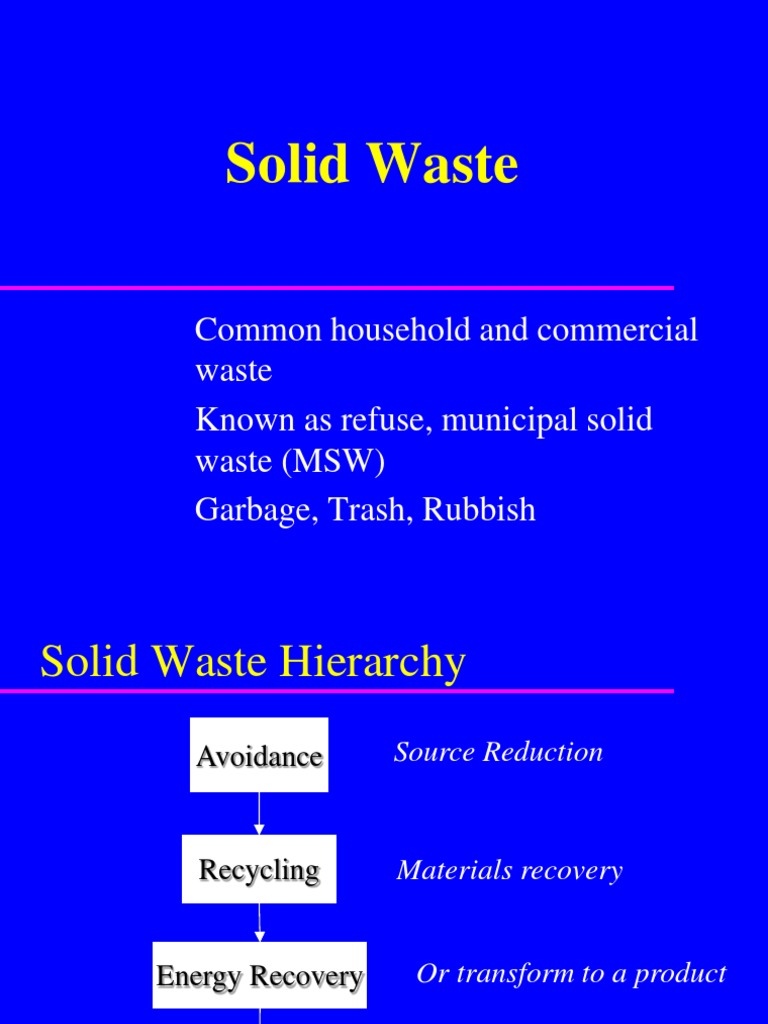 Solid Waste-Landfill | PDF | Municipal Solid Waste | Waste Management