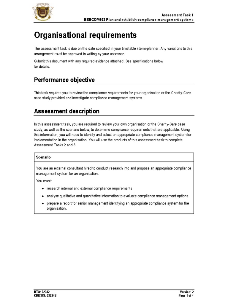 BSBCOM603 - Assessment Tasks | Download Free PDF | Regulatory ...