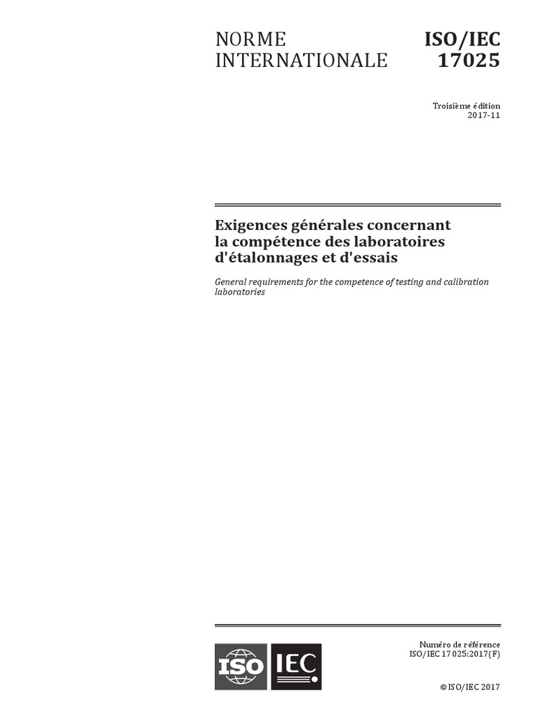 ISO 17025 V 2017 PDF | PDF | Métrologie | Calibrage