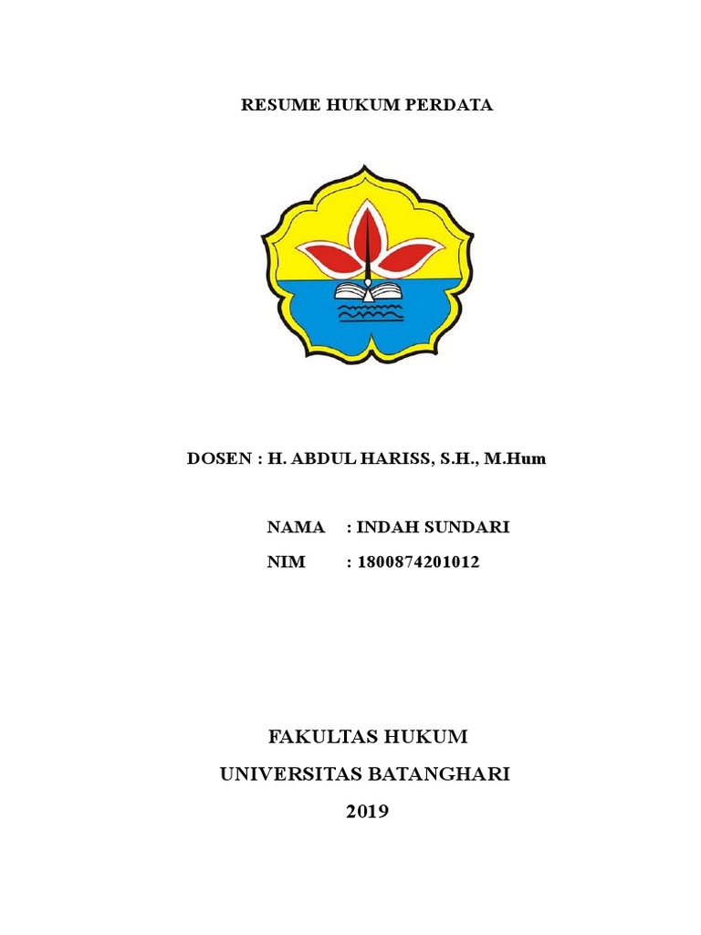 Resume Hukum Perdata 2019 | PDF