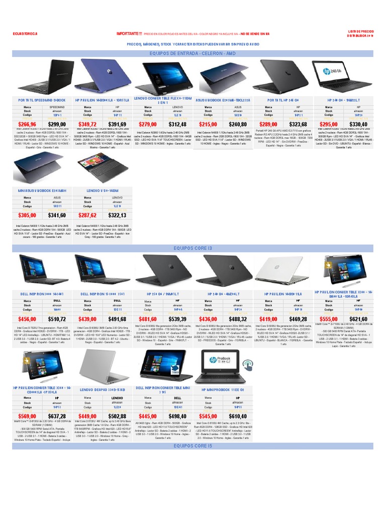 CATALOGO DE PRODUCTOS ABRIL 2019.pdf | USB | Arquitectura de Computadores