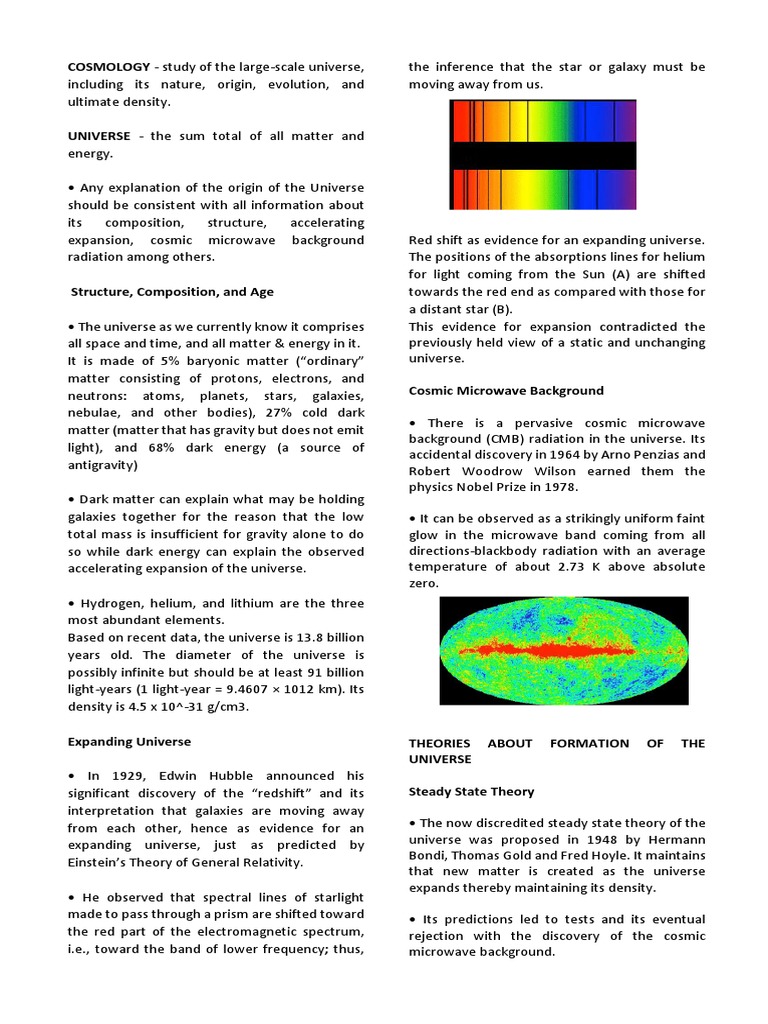 Cosmology | PDF | Big Bang | Universe