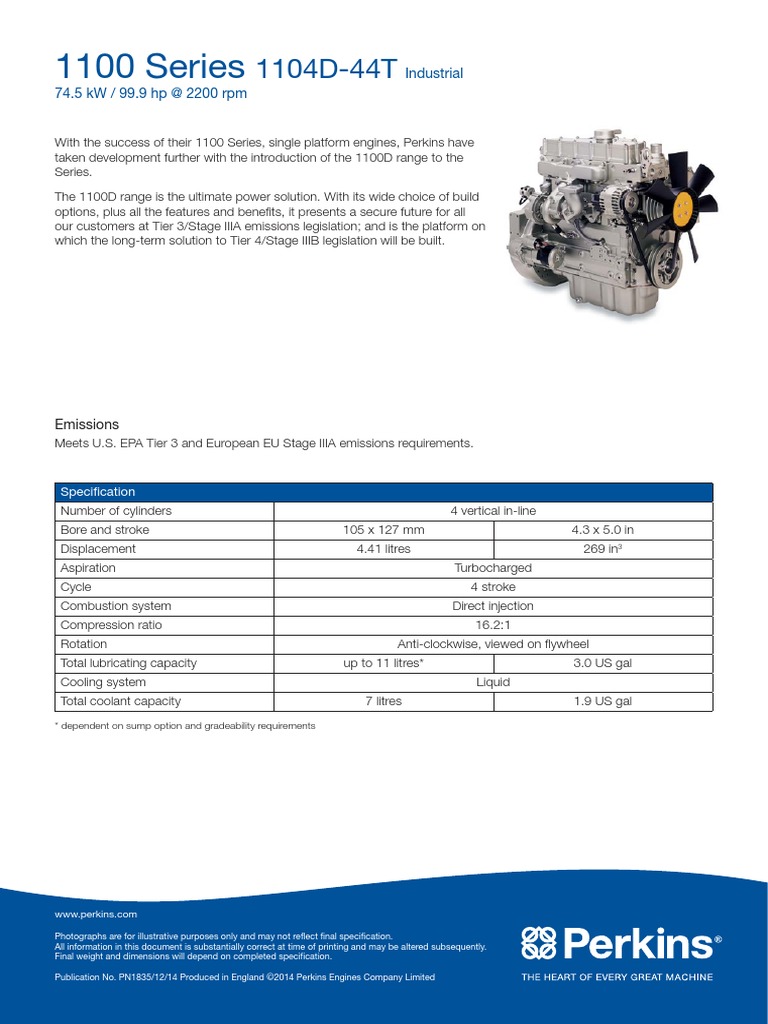 Perkins 1100 | PDF | Engines | Turbocharger