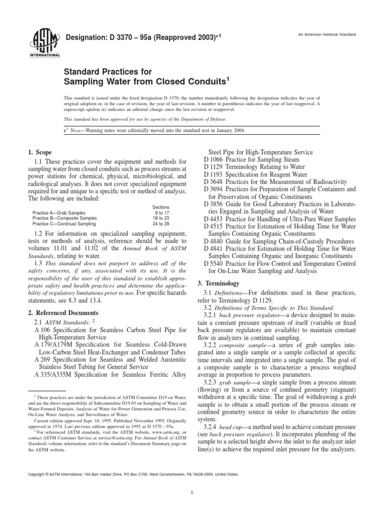 Astm D 3370 PDF | PDF | Heat Exchanger | Pipe (Fluid Conveyance)