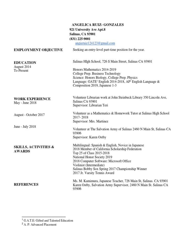 Resume-Angelica Ruiz 1 | PDF | Behavior Modification | Learning