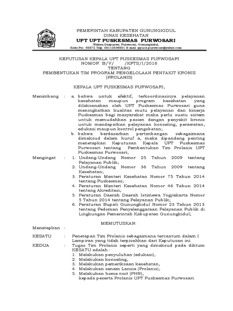 SK Tim Prolanis | PDF