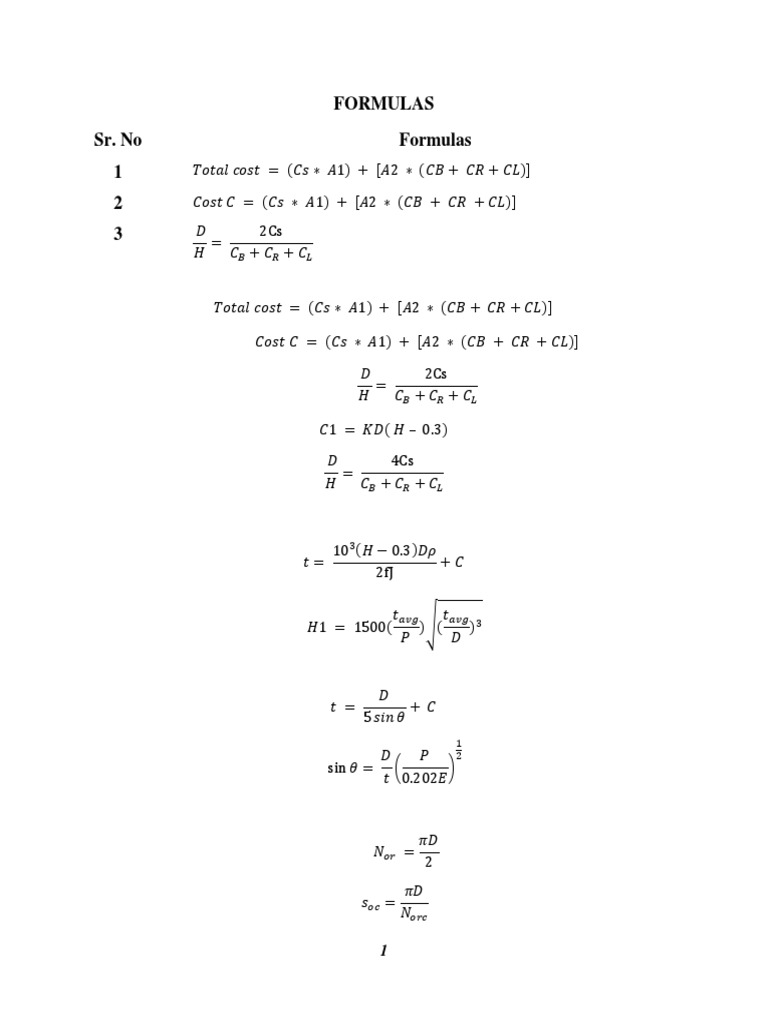Code PED Formula | PDF | Bending | Screw
