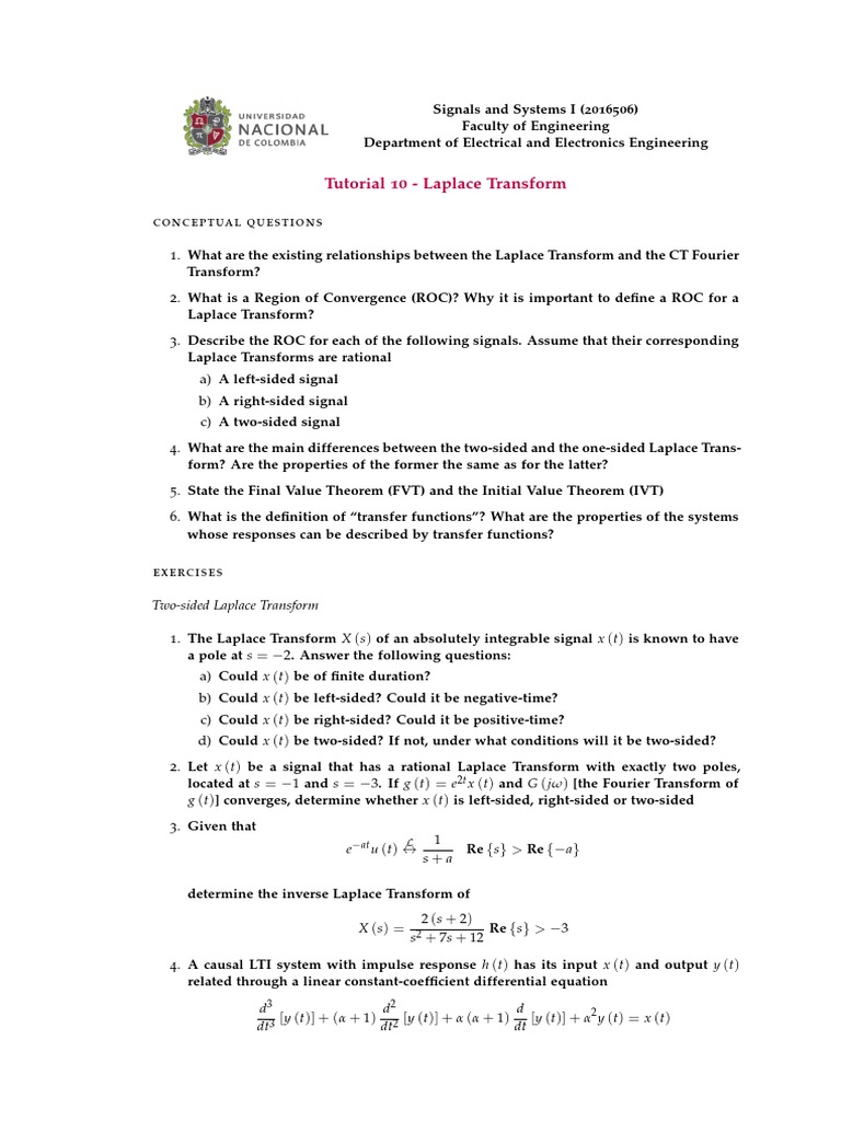 Ejercicios de Laplace | PDF | Laplace Transform | Calculus