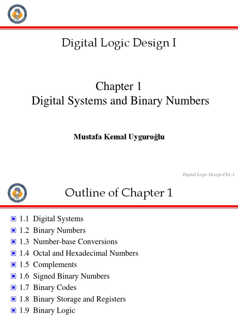 Chapter 1 Digital Systems and Binary Numbers PPT (1) Edit | PDF ...