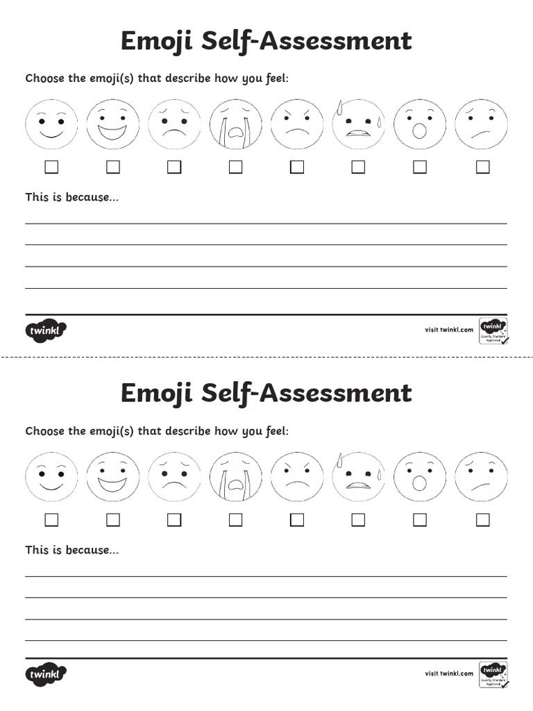 Emoji Self-Assessment: Choose The Emoji(s) That Describe How You Feel | PDF
