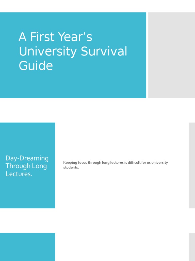 A First Year's University Survival Guide | PDF | Lecture | Change