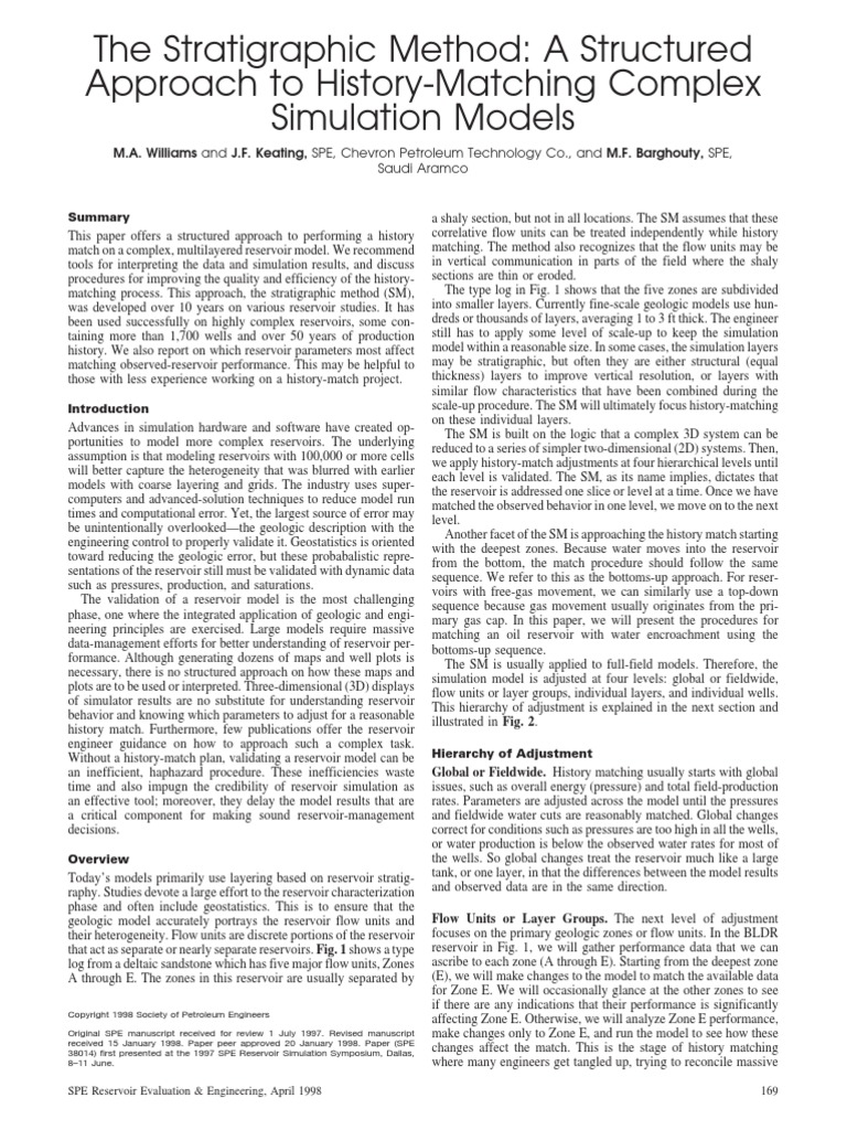 The Stratigraphic Method: A Structured Approach To History-Matching ...