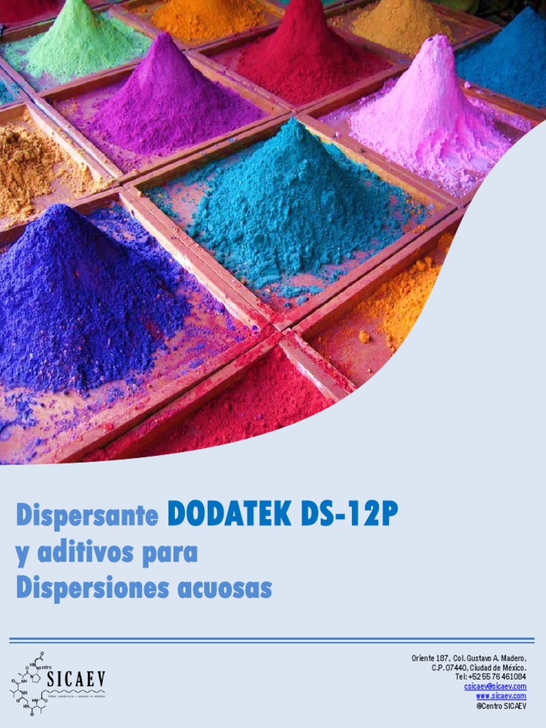 Catalogo de Dispersantes SICAEV V1.0 | PDF | Ingeniería de Procesos ...