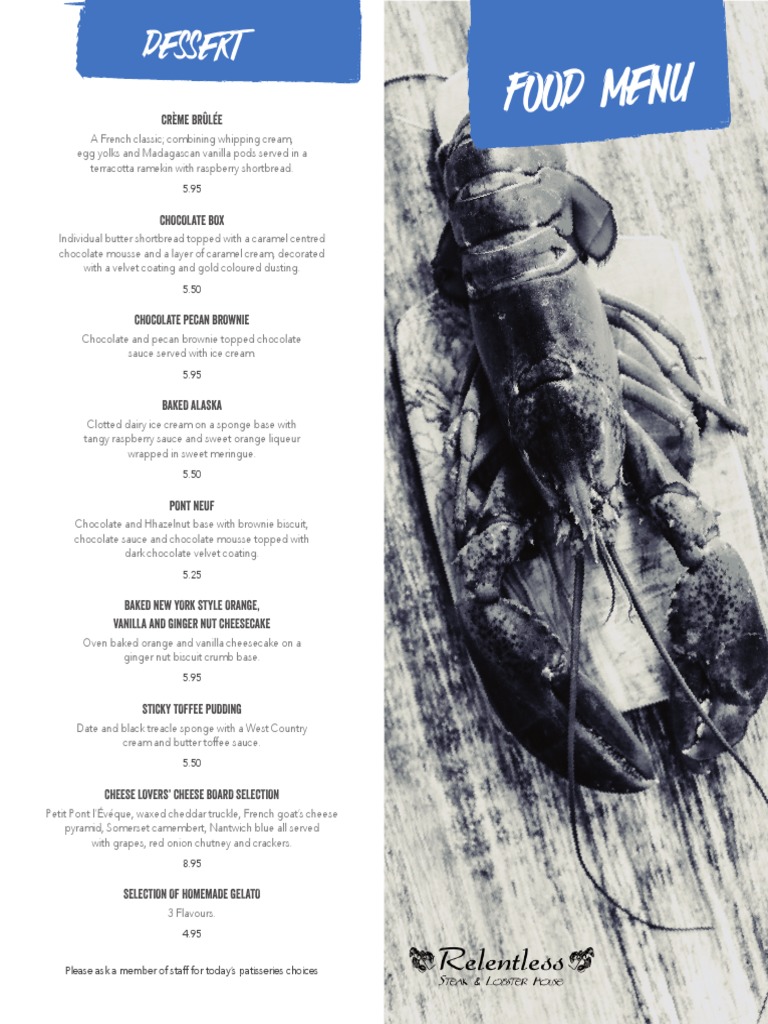 Food Menu | PDF | Hamburgers | French Fries