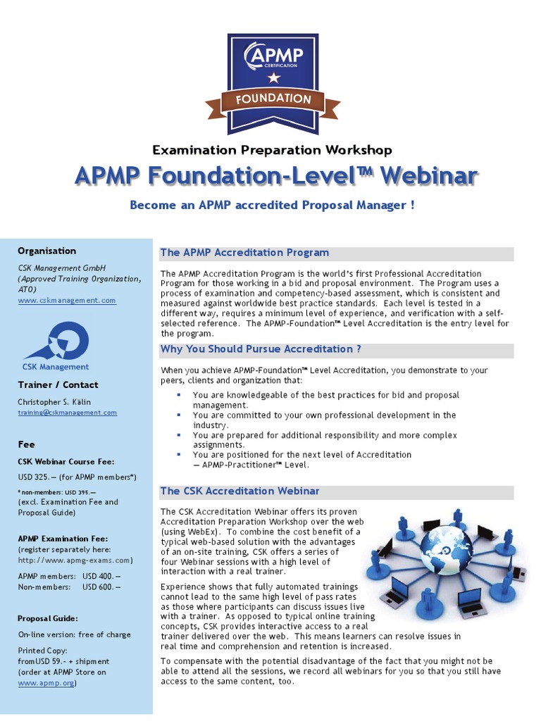 APMP Foundation Level Webinar | PDF | Web Conferencing | Test (Assessment)