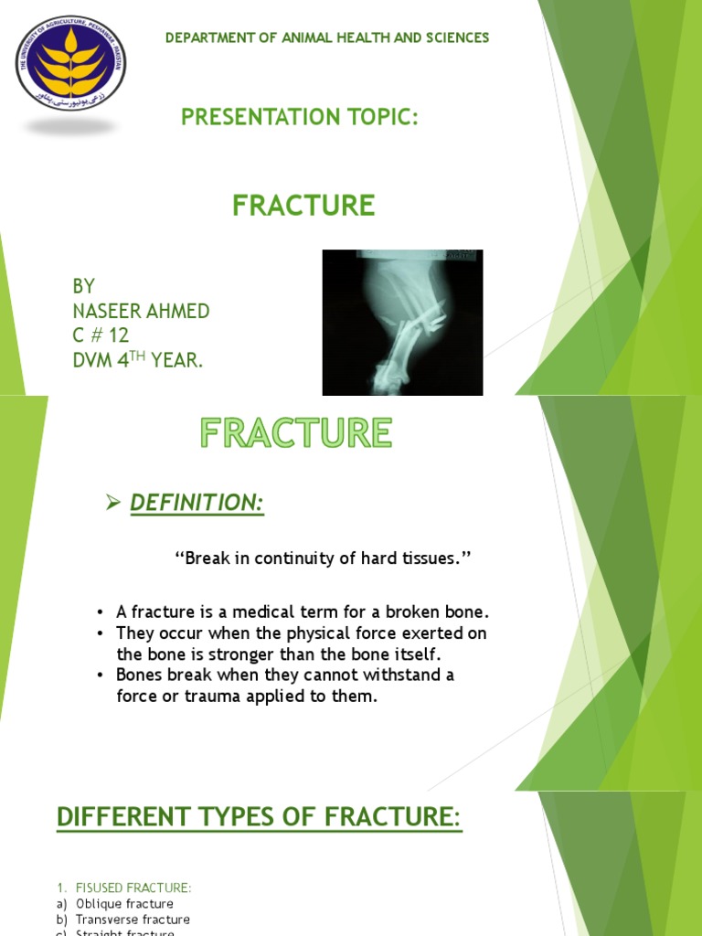Fracture..... Pptx... Presentation | PDF | Bone | Tissue (Biology)