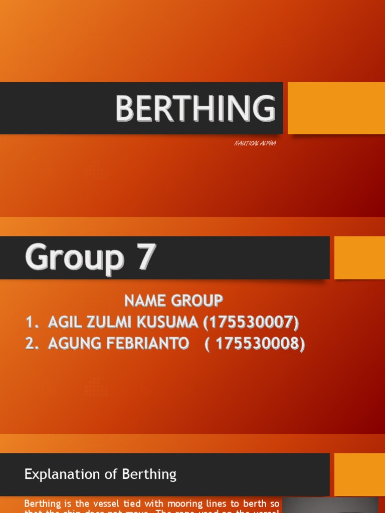 BERTHING | PDF | Rope | Port And Starboard