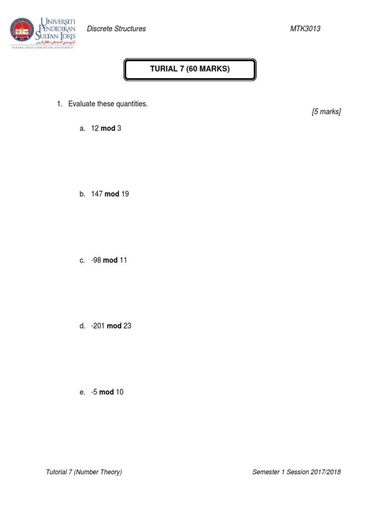 Tutorial Discrete Maths | PDF | Algorithms | Discrete Mathematics