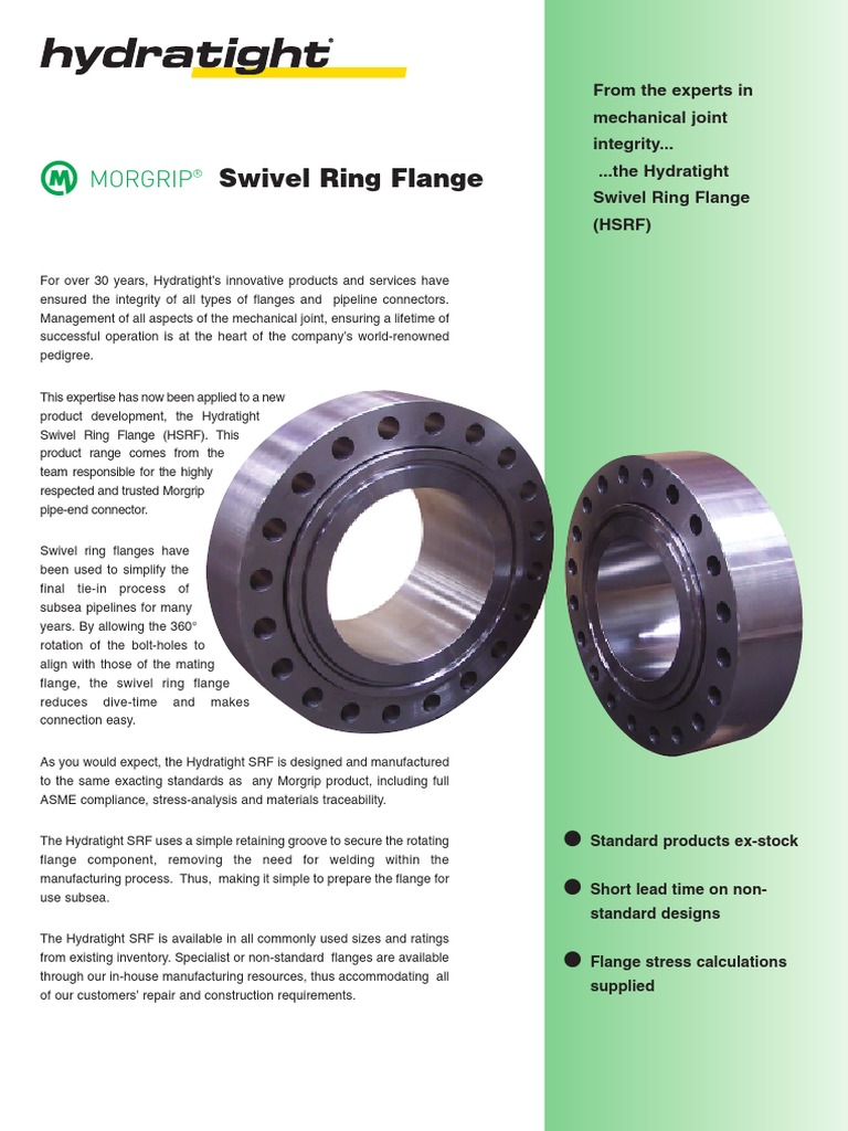 Hydratight Morgrip Swivel Ring Flyer PDF | PDF | Mechanical Engineering
