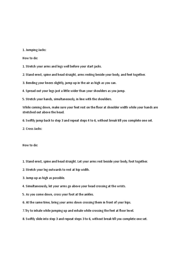 Jumping Jack | PDF | Foot | Human Anatomy