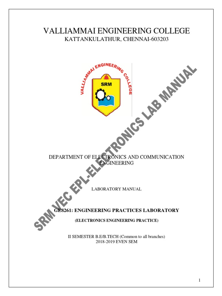 GE8261-Engineering Practices Lab - ECE | PDF | Inductor | Rectifier