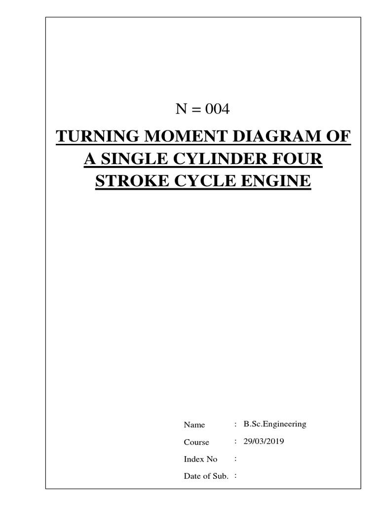 Turning Moment Diagram of Single Cylinder Engine | PDF | Torque ...
