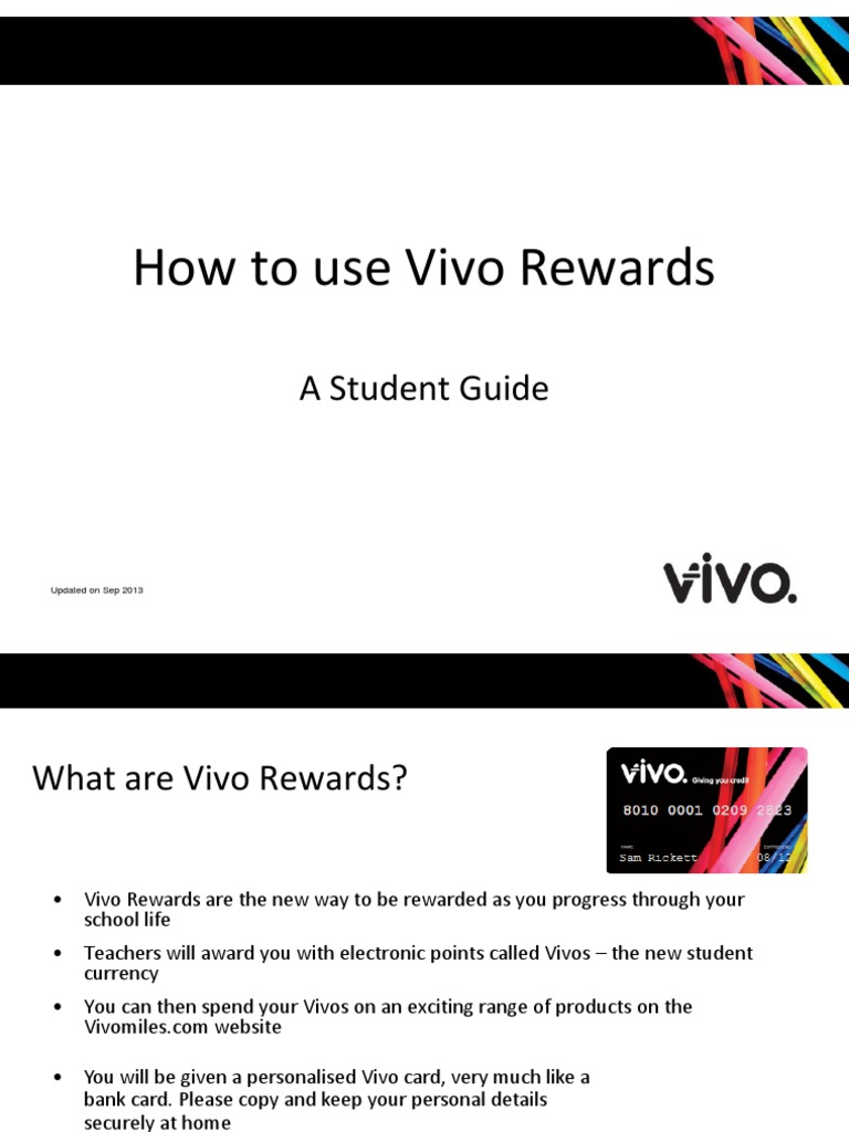 Student Guide to Vivo Rewards | PDF | Financial Transaction | Payments