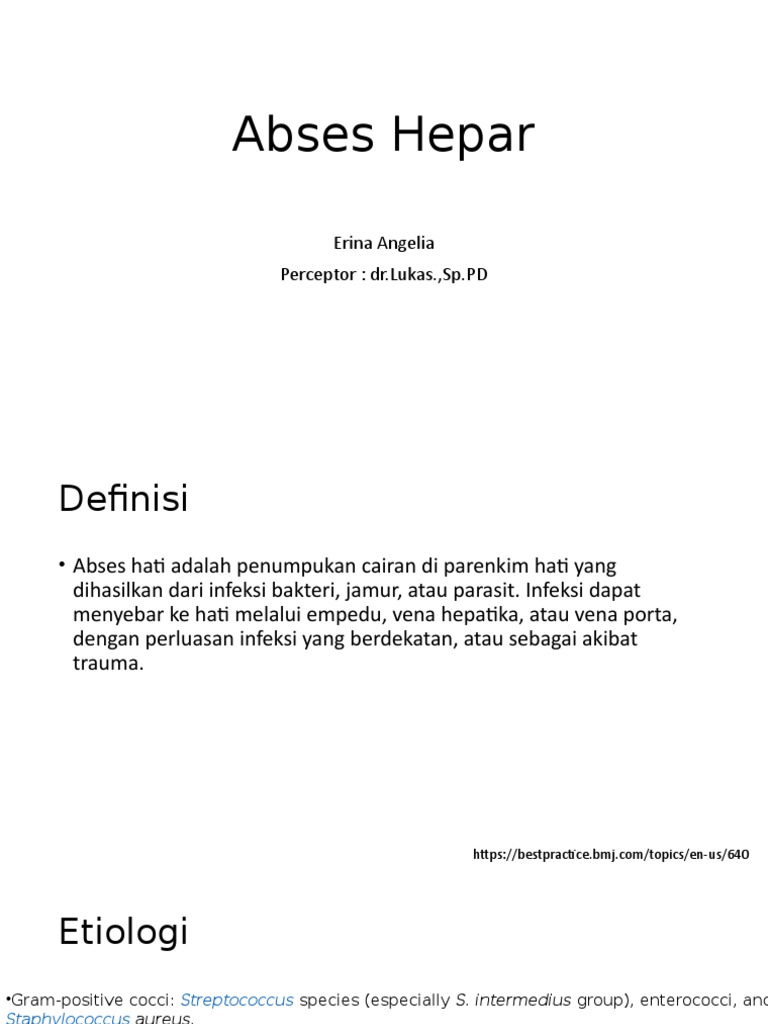 Abses Hati Diagnosis dan Penanganan | PDF | Liver | Medical Specialties