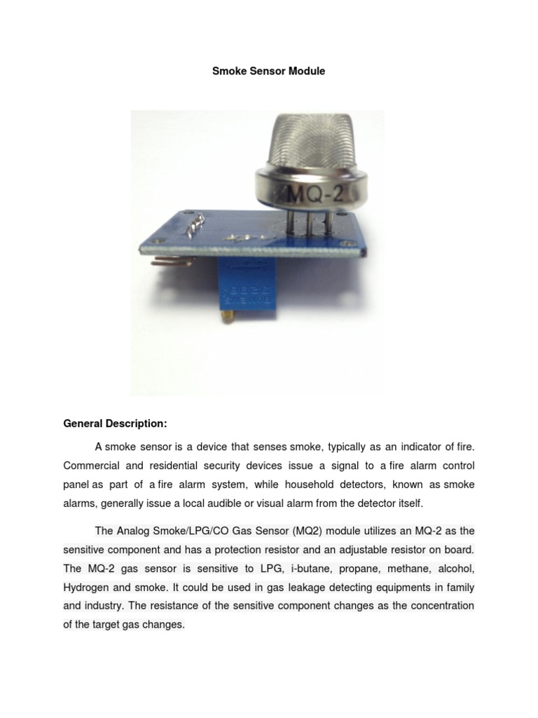 Smoke Sensor Module | PDF