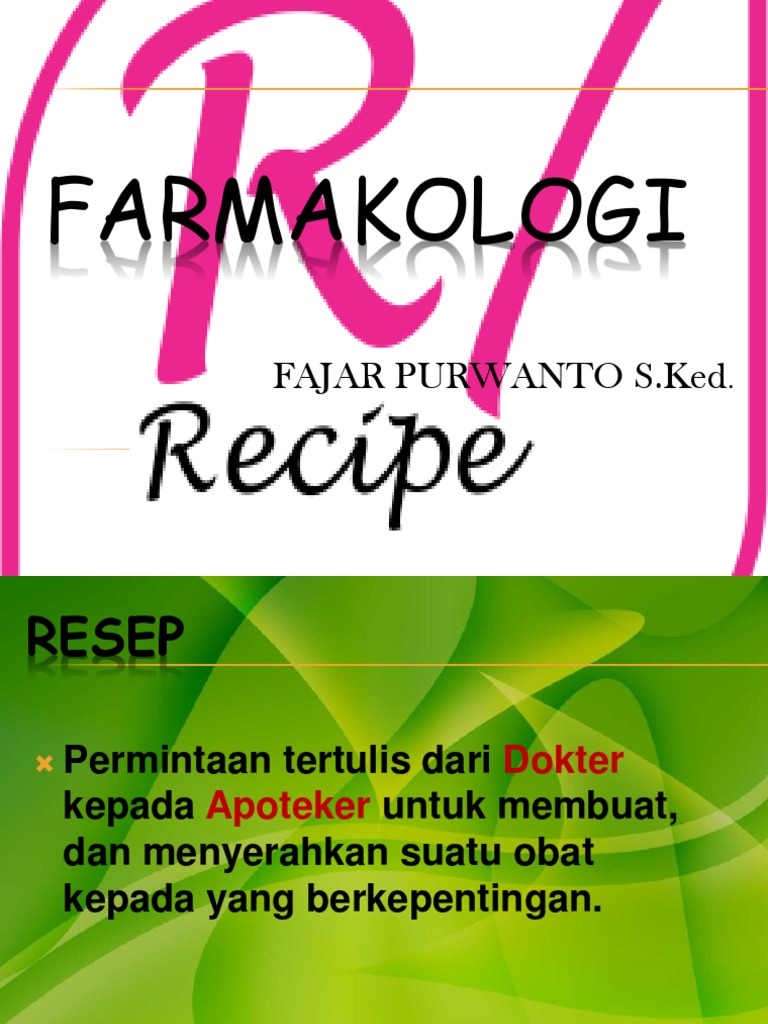 FARMAKOLOGI (Resep) | PDF