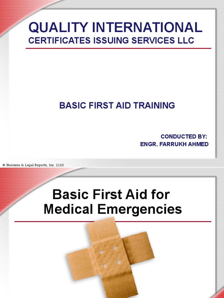 Basic First Aid | PDF | First Aid | Cardiopulmonary Resuscitation