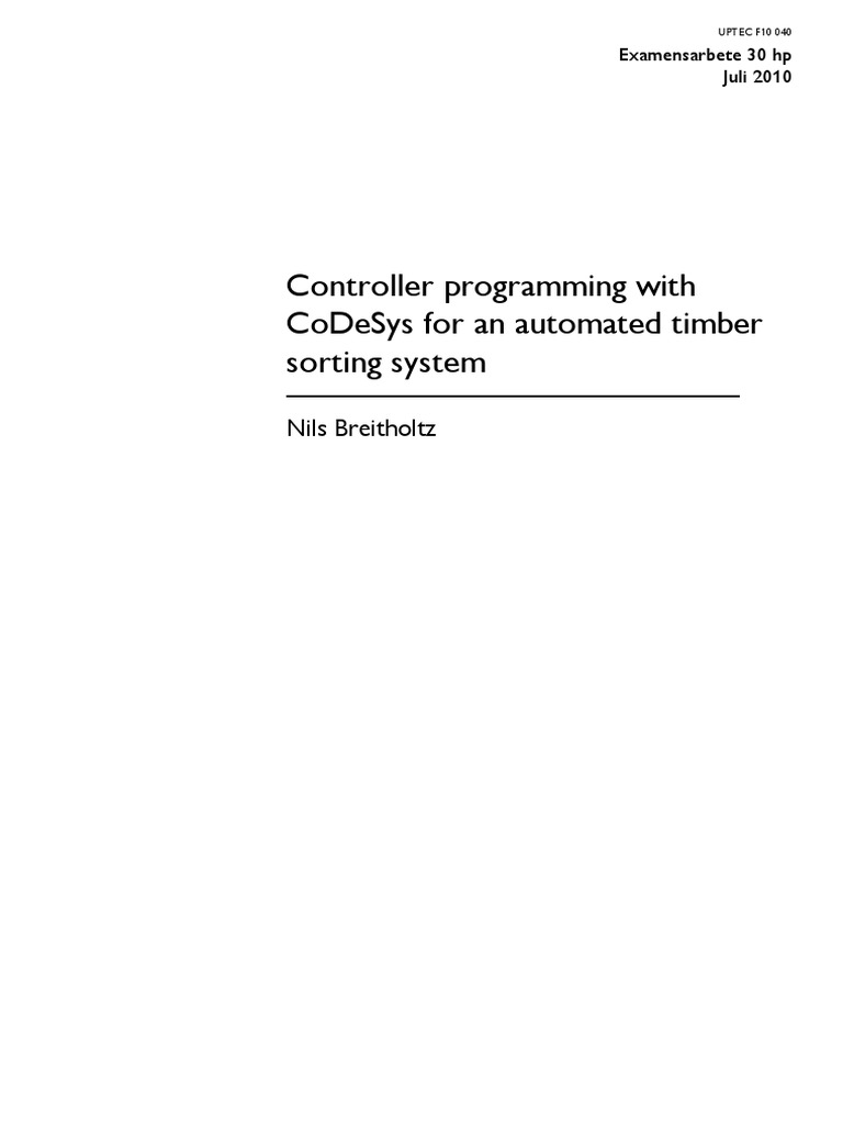 Fulltext01 PDF | PDF | Programmable Logic Controller | Electrical Engineering