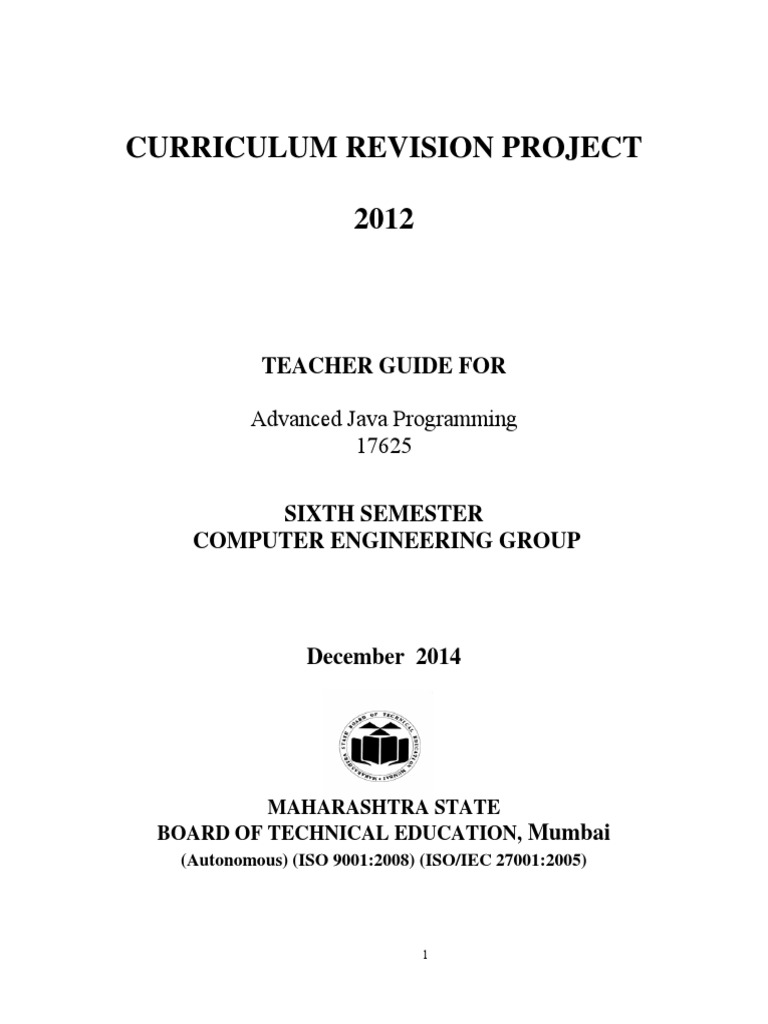 Advanced Java Programming PDF | PDF | Curriculum | Java Servlet