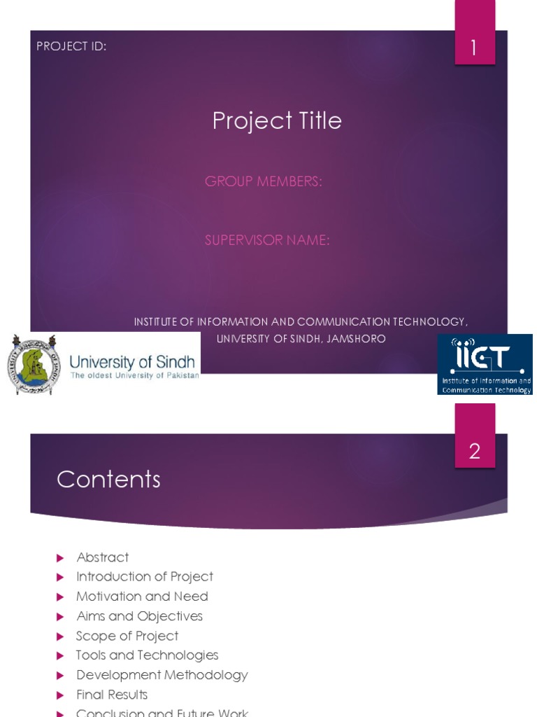 FYP Project Presentation Template | PDF | Business | Computers