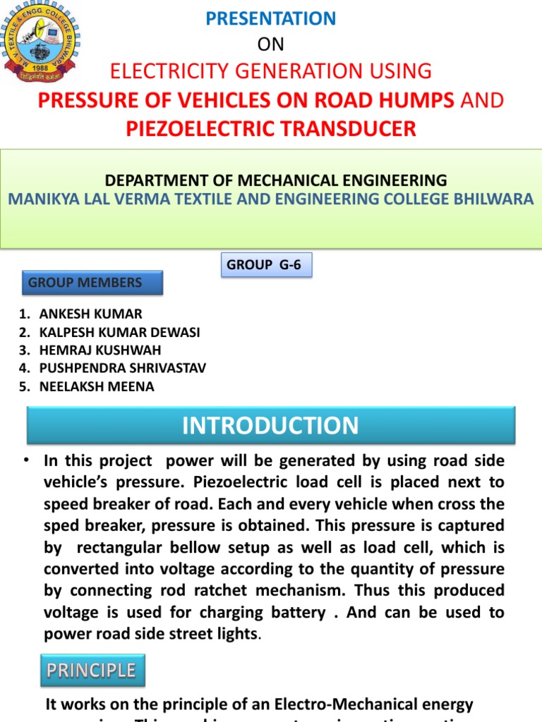 Electricity Generation Using Speed Bump | Download Free PDF ...