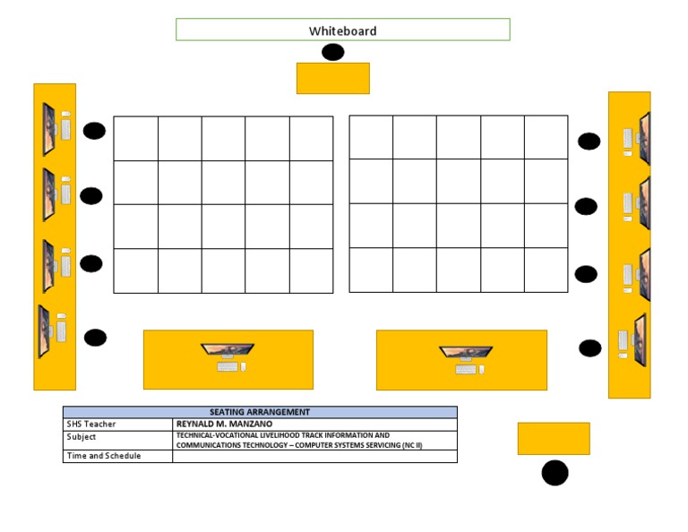 Whiteboard: Seating Arrangement Reynald M. Manzano | PDF