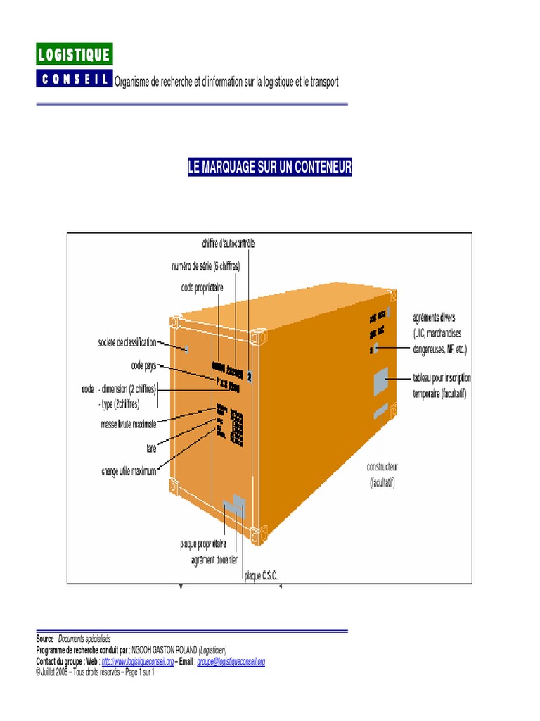 Marquage des Conteneurs en Logistique | PDF
