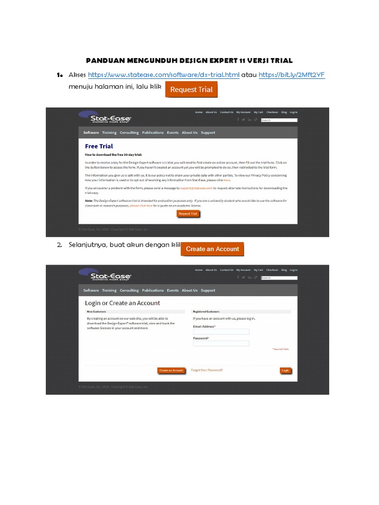 Panduan Menginstall Aplikasi Design Expert 11 Free Trial | PDF